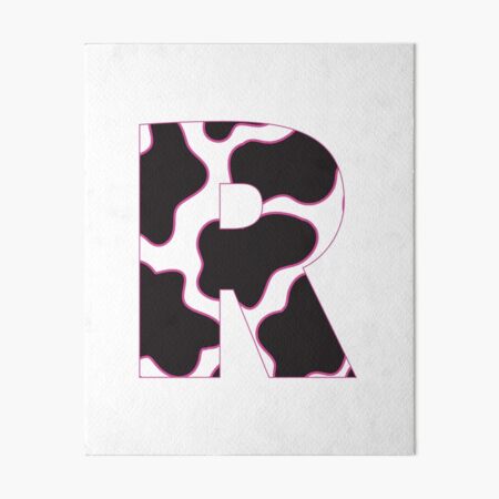 "cow print letter r" Art Board Print by keeganemma | Redbubble