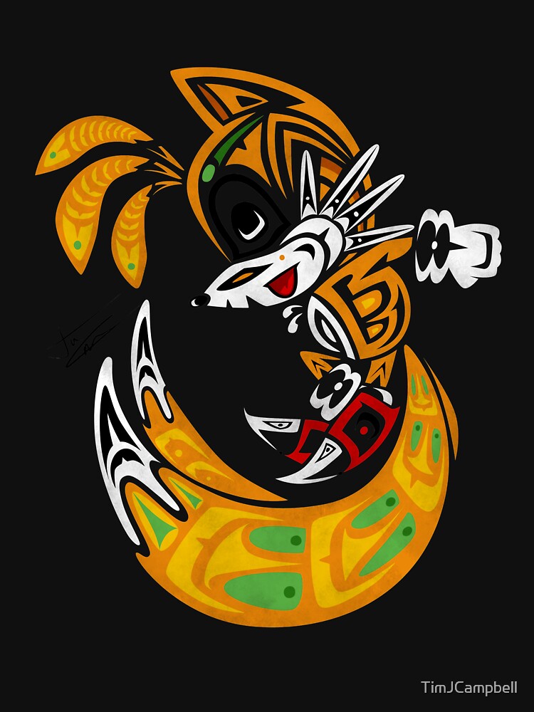 "Native American Fox" Active T-Shirt for Sale by TimJCampbell | Redbubble