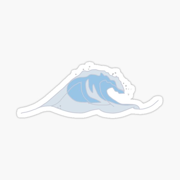 Emoji Of A Wave Stickers | Redbubble