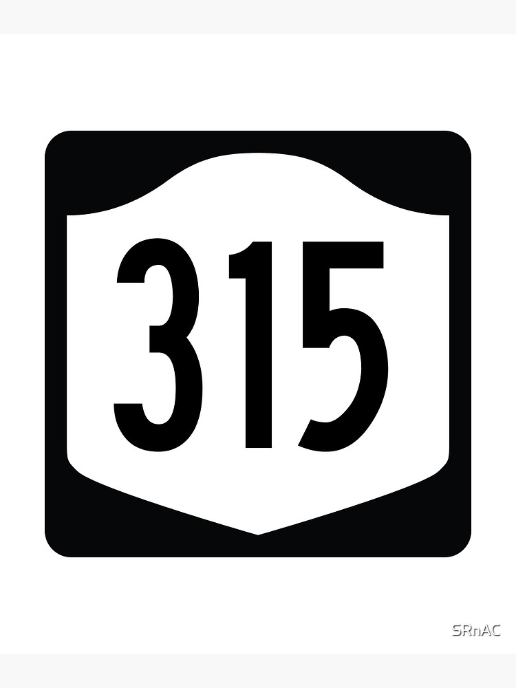 "New York State Route 315 (Area Code 315)" Poster for Sale by SRnAC ...