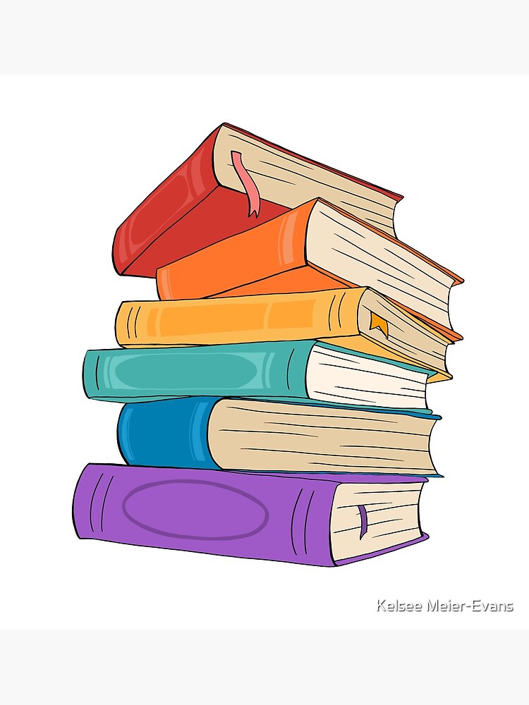 "Rainbow Book Stack" Poster for Sale by kelsee26 | Redbubble