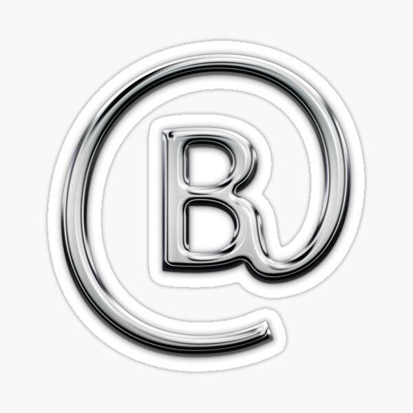 "Capital B in an @ symbol" Sticker for Sale by Logo-stick | Redbubble