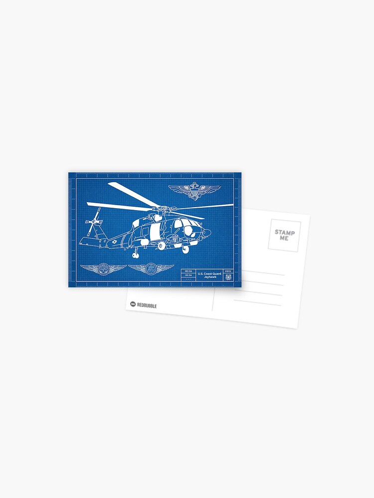 "Blueprint - HH-60 MH-60 Jayhawk" Postcard for Sale by AlwaysReadyCltv ...