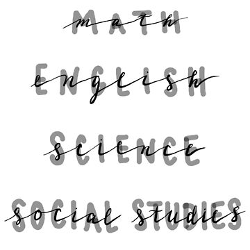 "Math, Science, English, Social Studies Cursive and Print Class Label 4 ...