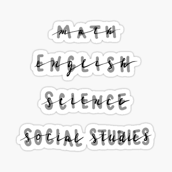"Math, Science, English, Social Studies Cursive and Print Class Label 4 ...