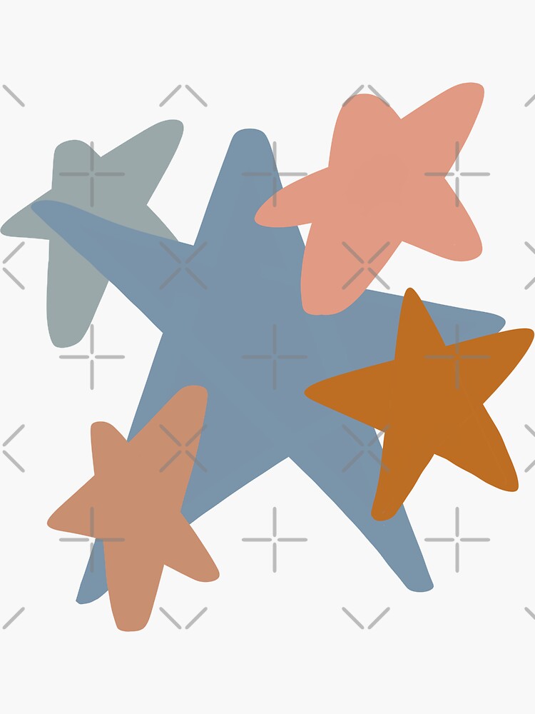 "Neutral boho stars" Sticker for Sale by annapick1 | Redbubble