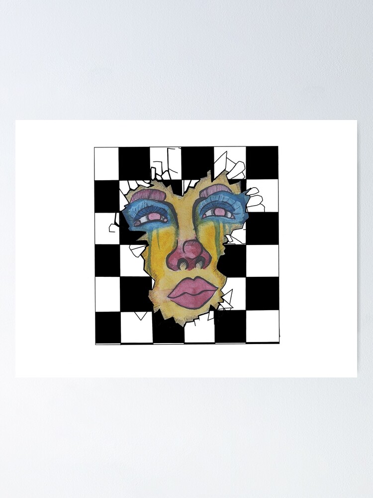 "Checker Face!" Poster for Sale by kodaartz5 | Redbubble