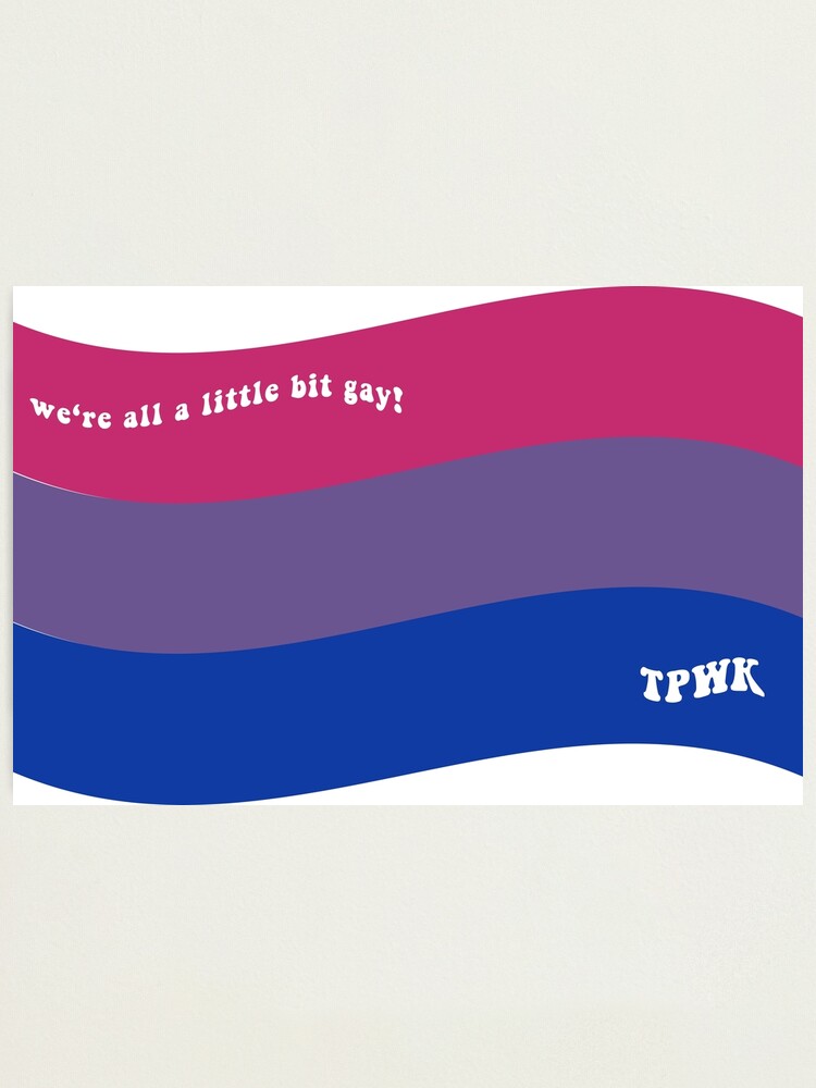 "we're all a little bit gay! - bisexual flag" Photographic Print by ...