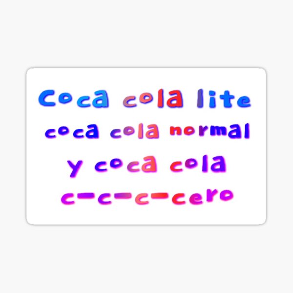 "coca cola lite !" Sticker for Sale by Chunkystickers | Redbubble