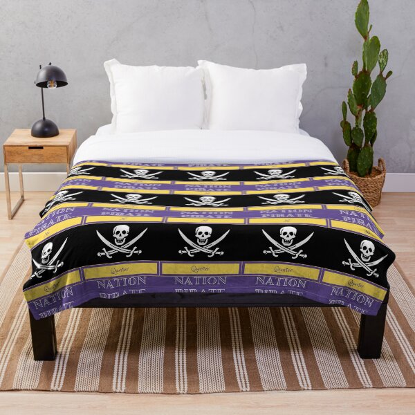 "ECU Pirate Nation, No Quarter" Throw Blanket for Sale by mmb83 | Redbubble