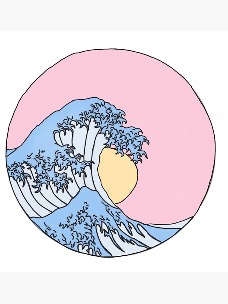 "Aesthetic Wave Sticker" Sticker by addiekincaid13 | Redbubble