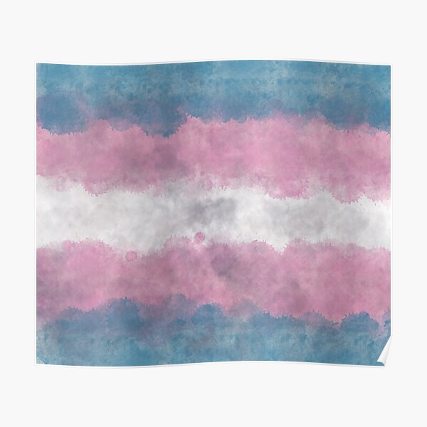 "Distressed Transgender Pride Flag" Poster for Sale by Statikkat ...