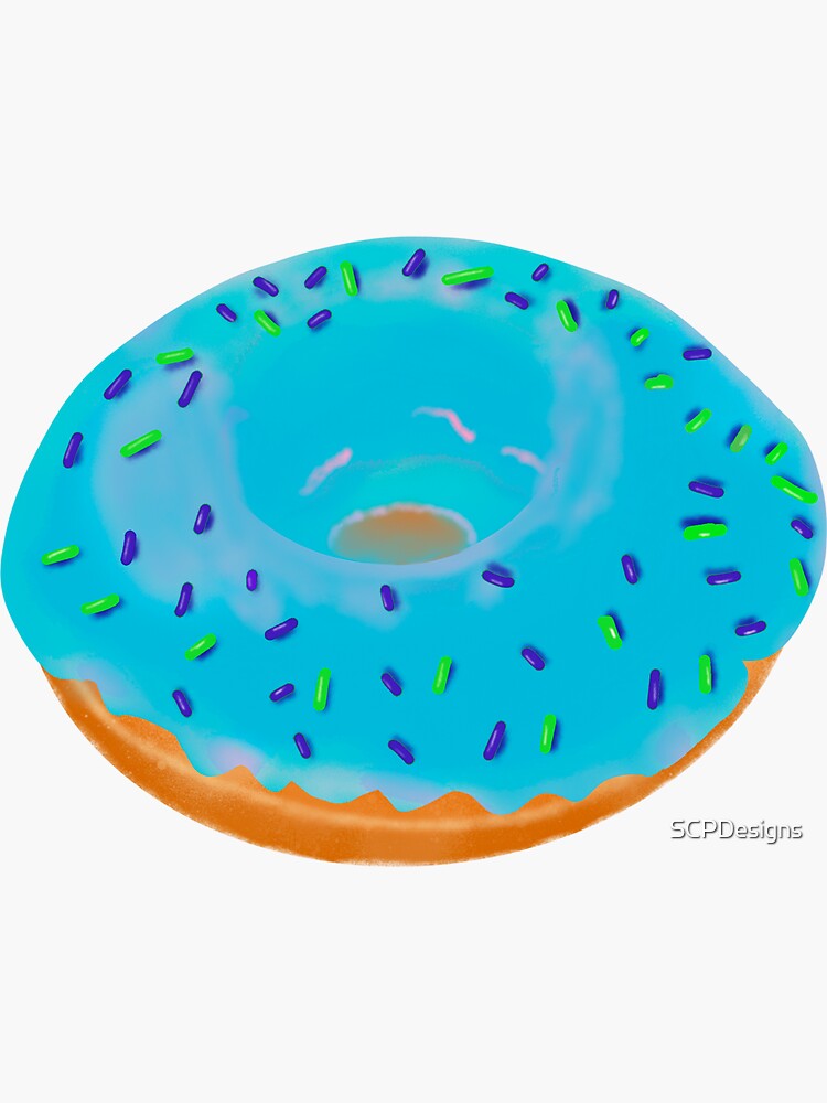 "Blue Donut" Sticker for Sale by SCPDesigns | Redbubble