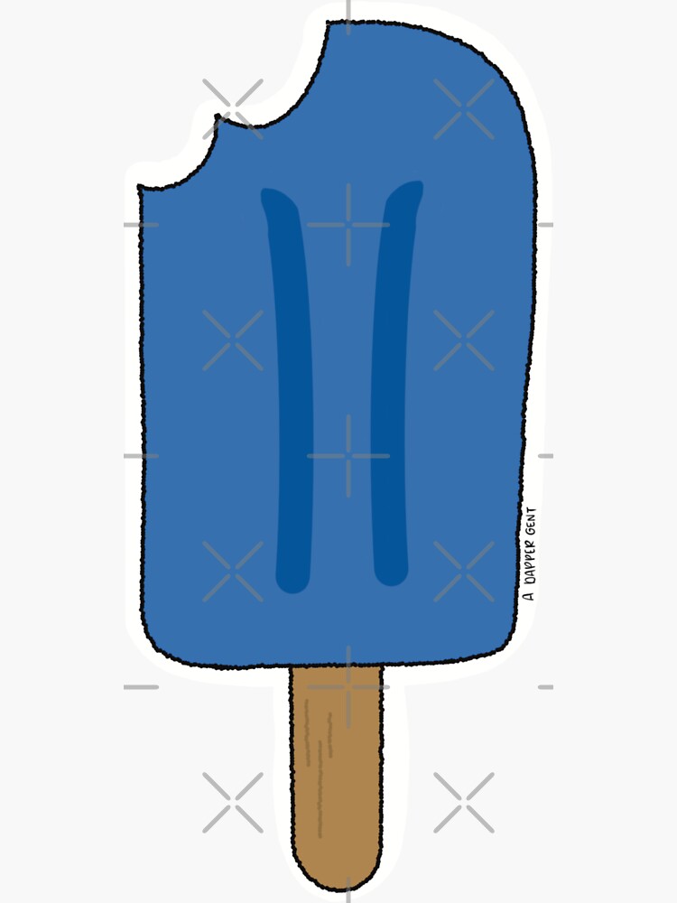 "Blue Raspberry Popsicle" Sticker for Sale by ADapperGent | Redbubble
