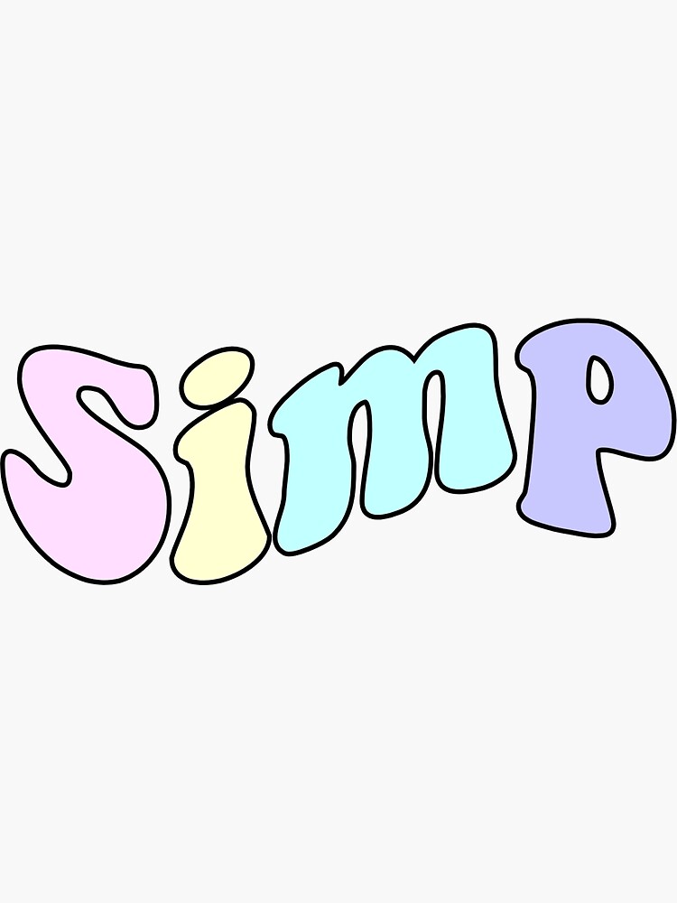 "Simp" Sticker by kc0599 | Redbubble