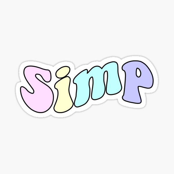 "Simp" Sticker by kc0599 | Redbubble