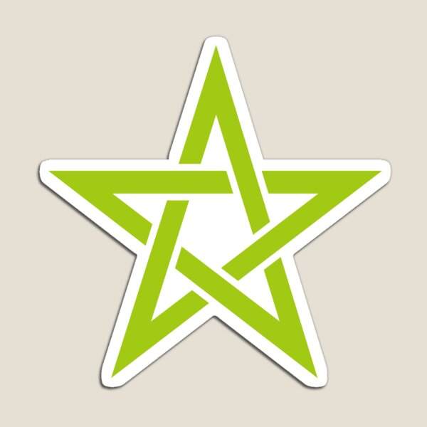 "Green Upright Pentacle Pentagram Witchcraft And Wicca" Magnet by ...