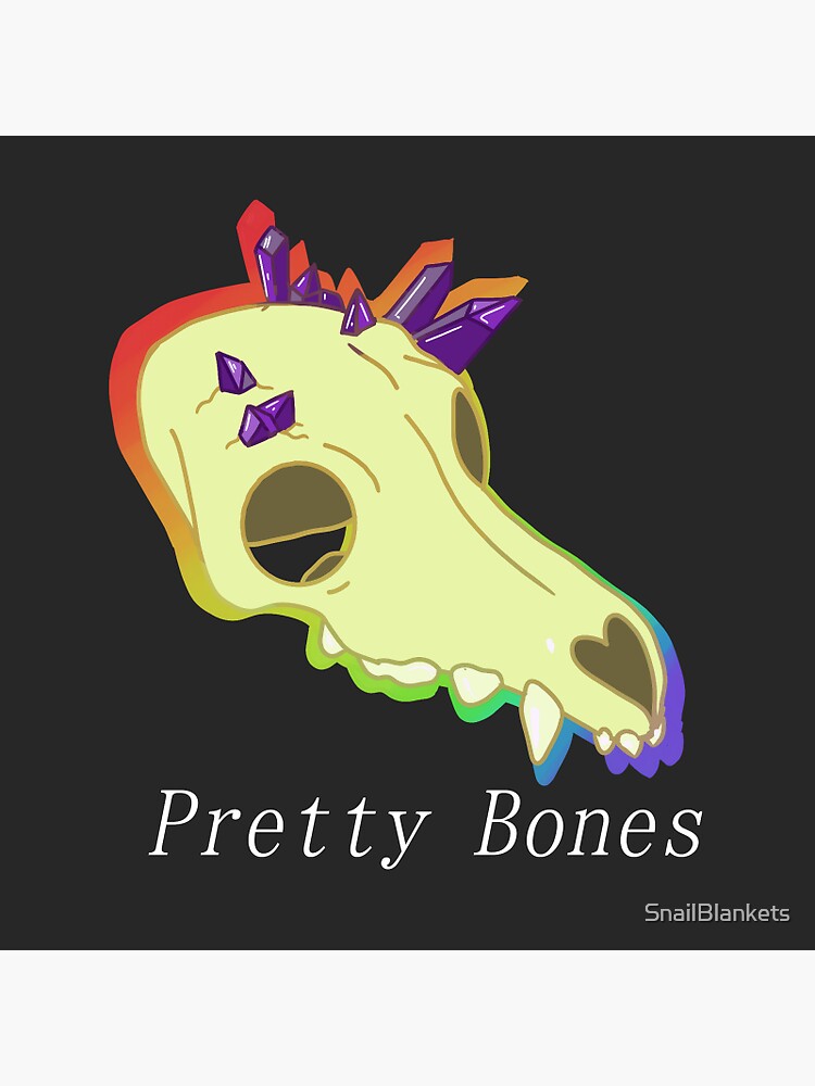 "pretty bones (rainbow)" Sticker for Sale by SnailBlankets | Redbubble