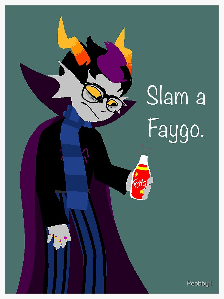 "Eridan: Slam a Faygo" Sticker for Sale by Dadchii | Redbubble