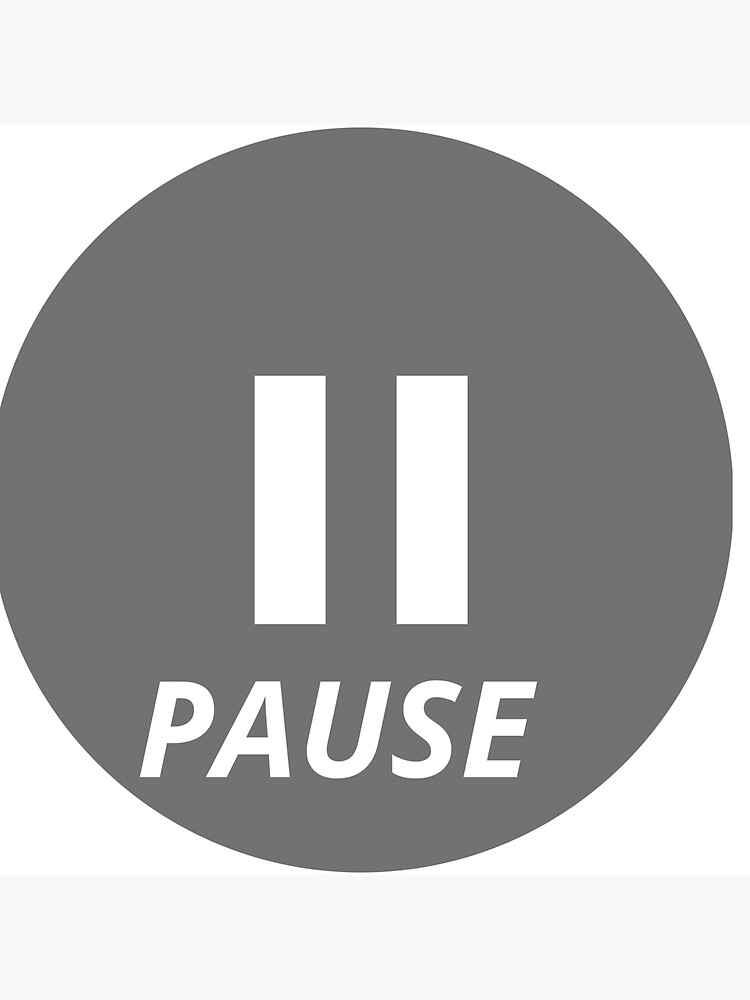 "Pause" Sticker for Sale by 123creation | Redbubble