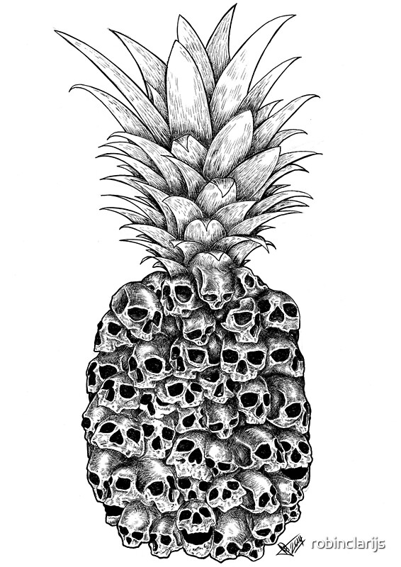 "Pineapple tropical death" by robinclarijs | Redbubble