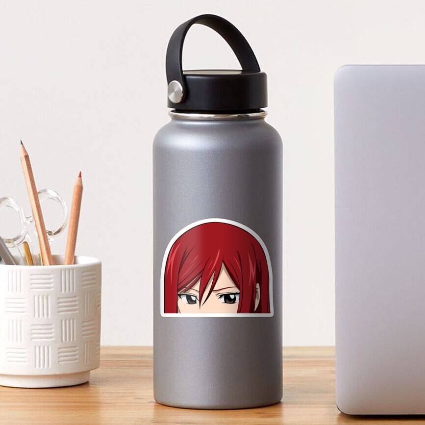 "Erza Peeker" Sticker for Sale by saikuron | Redbubble
