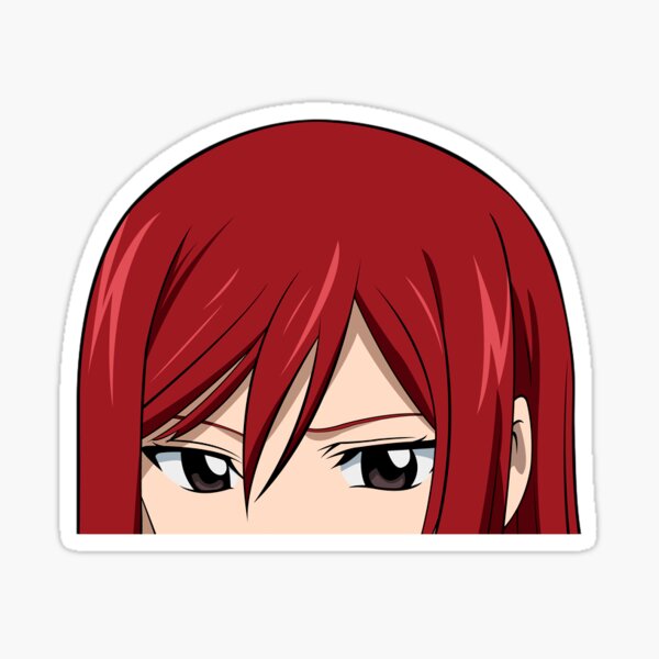 "Erza Peeker" Sticker for Sale by saikuron | Redbubble