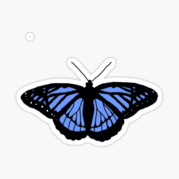 "Copy of Blue monarch butterfly " Sticker for Sale by lollycake | Redbubble