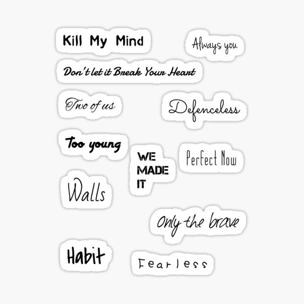 "Walls Track List - Sticker pack" Sticker for Sale by zoealyce | Redbubble