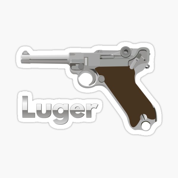 "German Luger Pistol " Sticker by NorseTech | Redbubble
