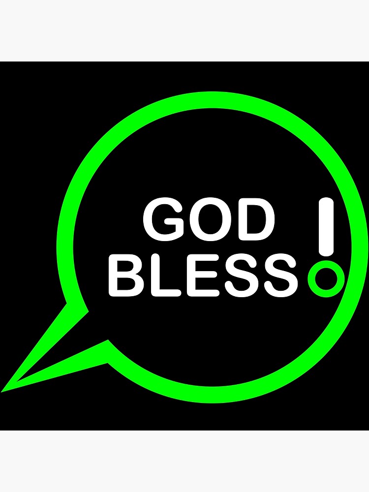 "GOD BLESS!-LUCKY GREEN-MY WORD BUBBLE - BLESSING WISHES SERIES" Poster ...