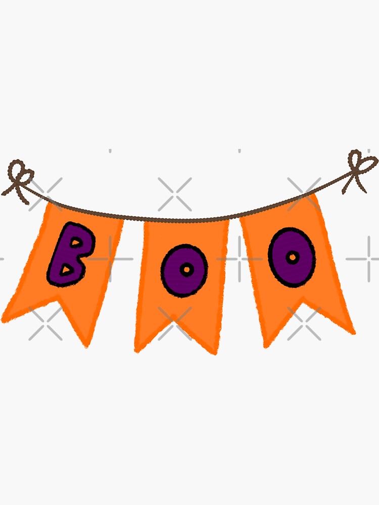 "Boo Banner Halloween" Sticker for Sale by avejane | Redbubble