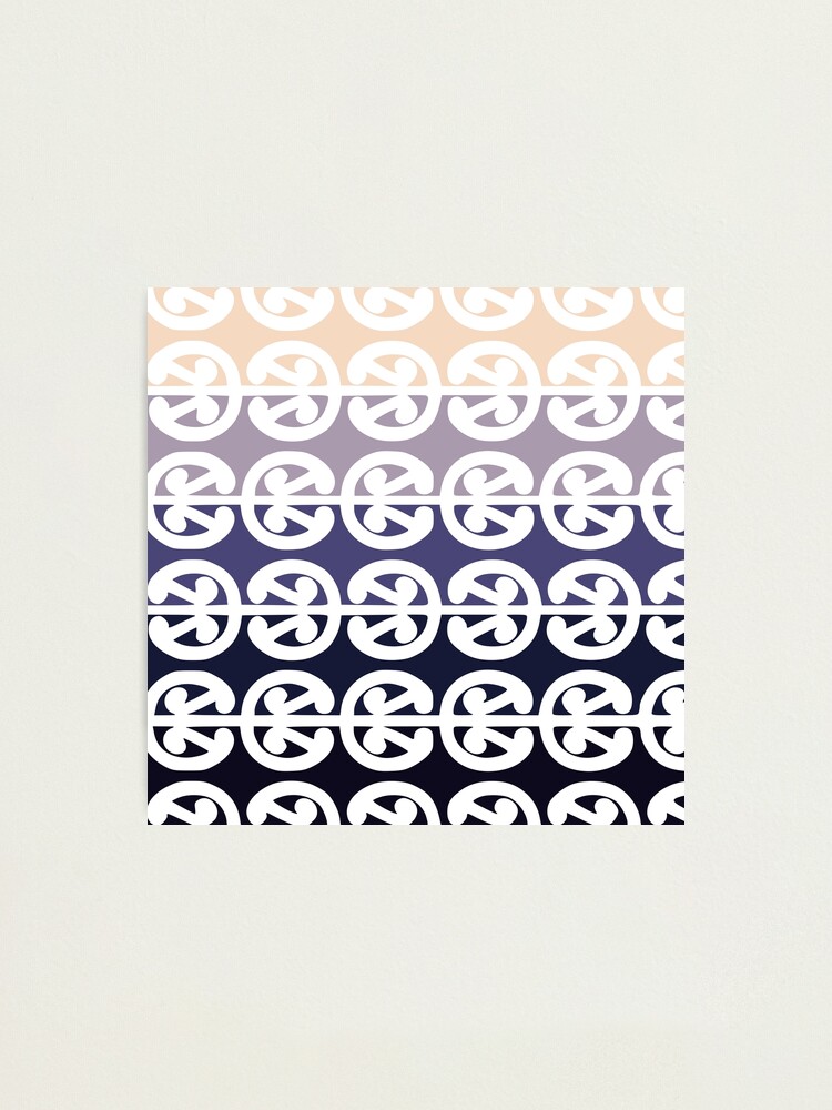 "Mangopare Kowhaiwhai Design in black to cream" Photographic Print by ...