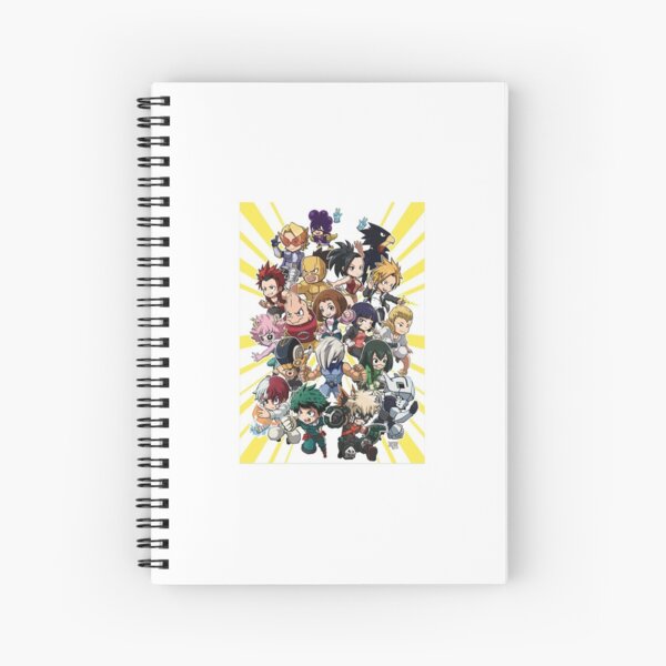 "BNHA (BOKU NO HERO ACADEMIA)- CHIBI CLASS 1-A" Spiral Notebook by ...
