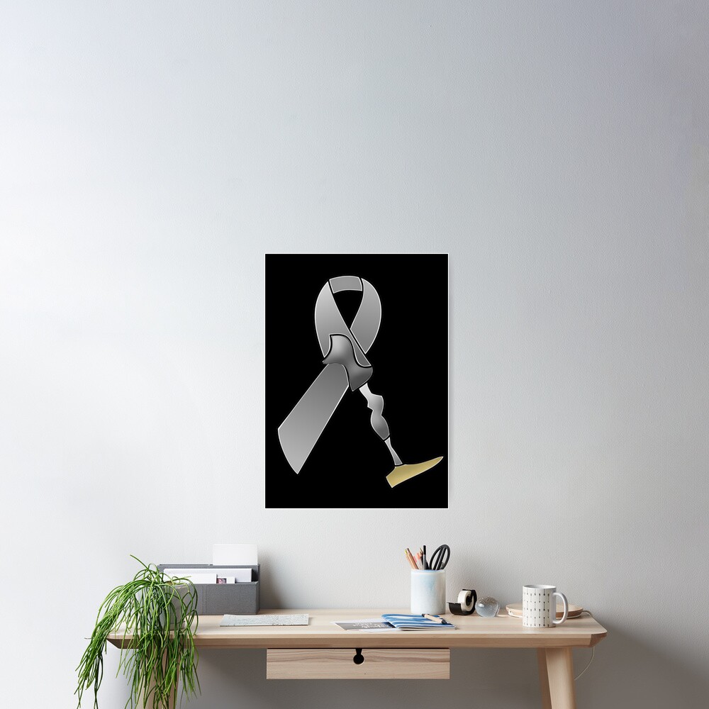 "Amputee Awareness Ribbon" Poster by Alondra | Redbubble