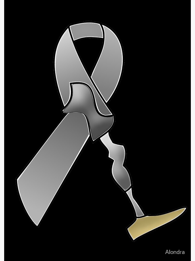"Amputee Awareness Ribbon" Poster by Alondra | Redbubble