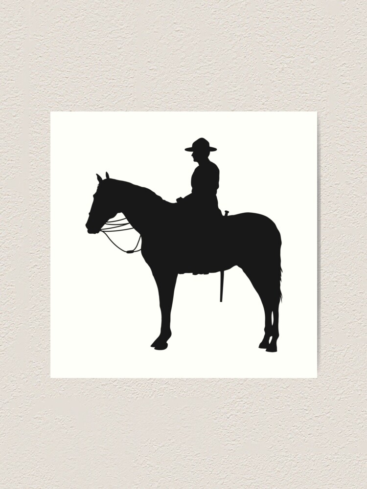 "Canadian Mountie Silhouette" Art Print by mkoudis | Redbubble