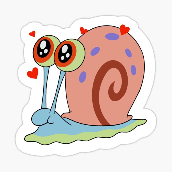 Pegatina «Gary con corazones (Bob Esponja)» de devilstripdes | Redbubble