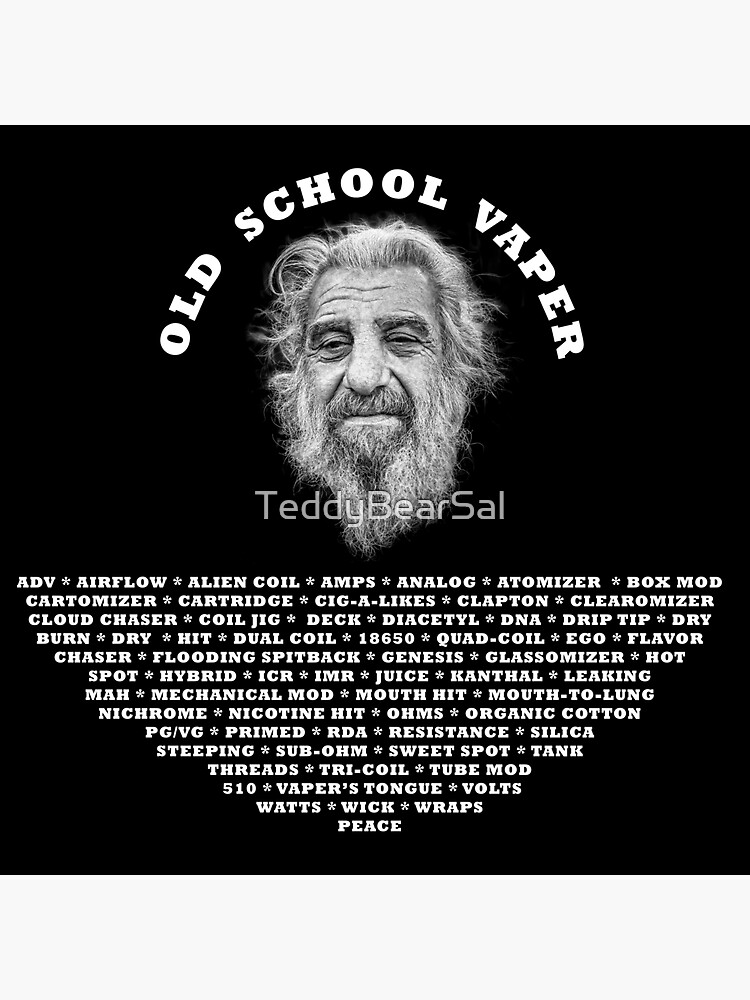 "OLD SCHOOL VAPER (The Old Guard) " Sticker by TeddyBearSal | Redbubble