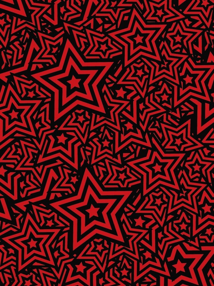 "Star Pattern Persona 5 Red & Black" iPhone Case for Sale by ...