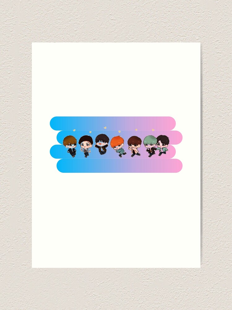 " BTS Group cartoon" Art Print for Sale by ArtOnPrints | Redbubble