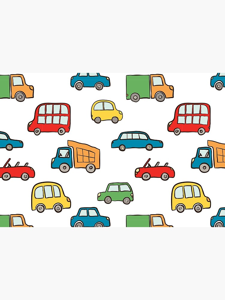"pattern of hand drawn cute cartoon cars for kids design. illustration ...