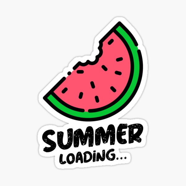 "summer loading, cool and funny designs" Sticker for Sale by tee-bubble ...