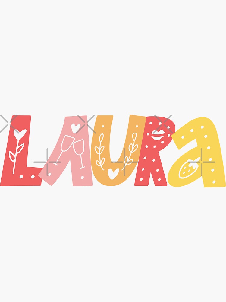 "Laura" Sticker by wunderfamily | Redbubble