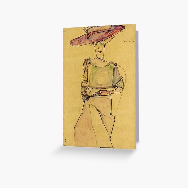 "Egon Schiele - Portrait Of Madame Dr Horak 1910" Greeting Card by ...