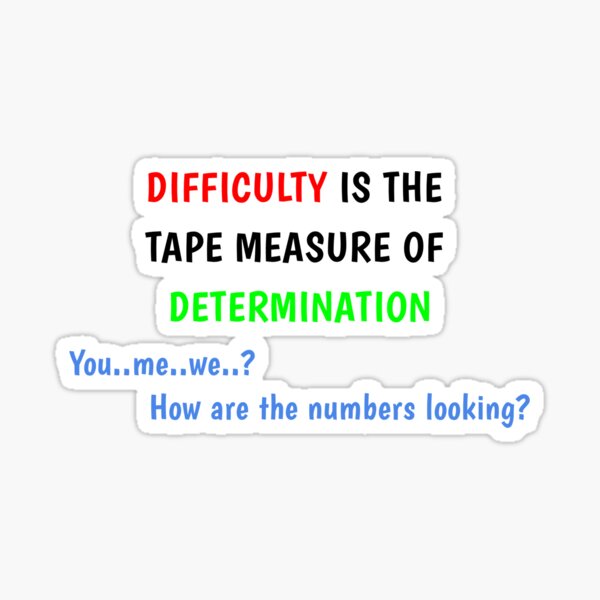 "Motivational determination items" Sticker by inspiredprint | Redbubble