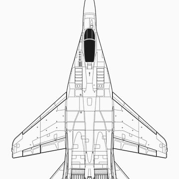 "Mikoyan MiG-29 Fulcrum Blueprint" Essential T-Shirt for Sale by ...