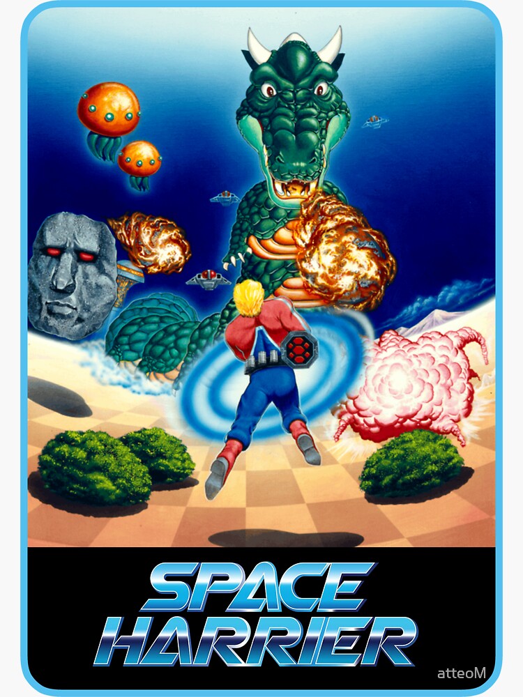 "Space Harrier" Sticker for Sale by atteoM | Redbubble