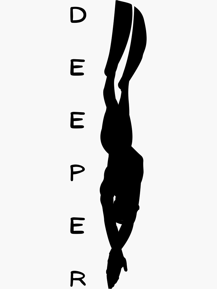 "Deeper" Sticker for Sale by ShoutDesign | Redbubble