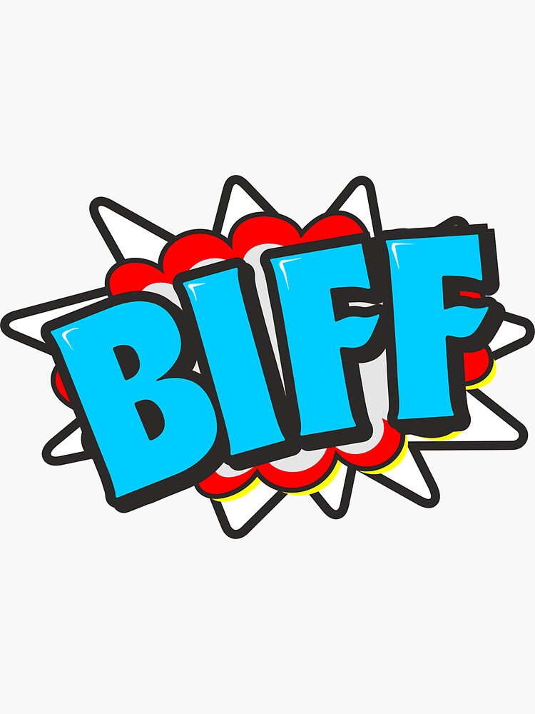 "Cartoon Biff Meet the world with a playful punch" Sticker for Sale by ...